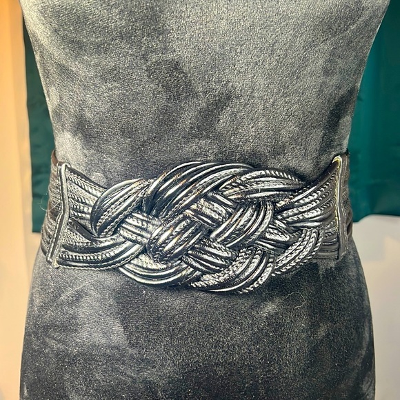 Accessories | Womens Black Woven Statement Belt With Snaps As Closure ...